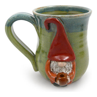 Java Gnome Handmade Stoneware Pottery Mug - Traditional - Mugs - by ...