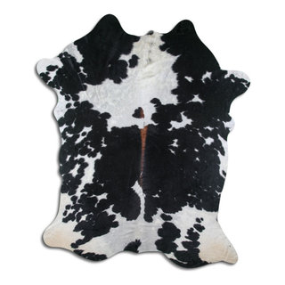 NATURAL HAIR ON Cowhide Rug DE BLACK AND WHITE, 5'x7' to 6'x8 ...