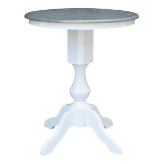 Round Top Pedestal Table, 30 Inch Round - French Country - Indoor Pub ...
