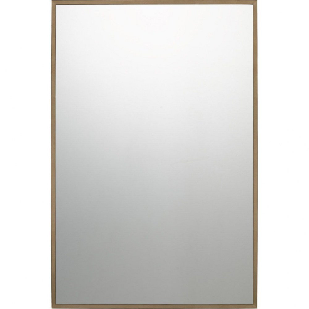 Modern Transitional Bedroom Rectangular Wall Mirror Minimal Steel Frame ...