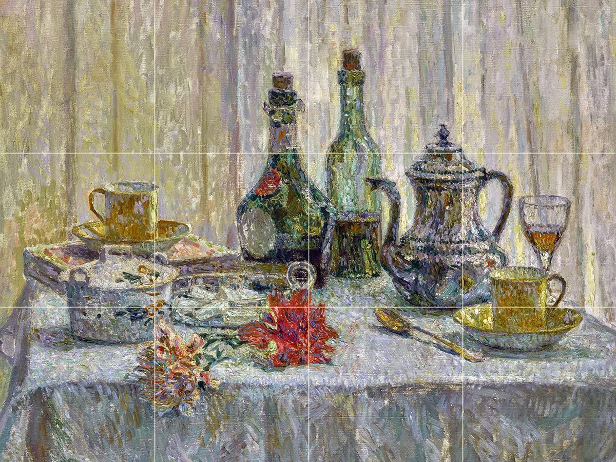 Tile Mural TABLE IN FRONT OF THE WINDOW Backsplash, 4.25" Ceramic ...