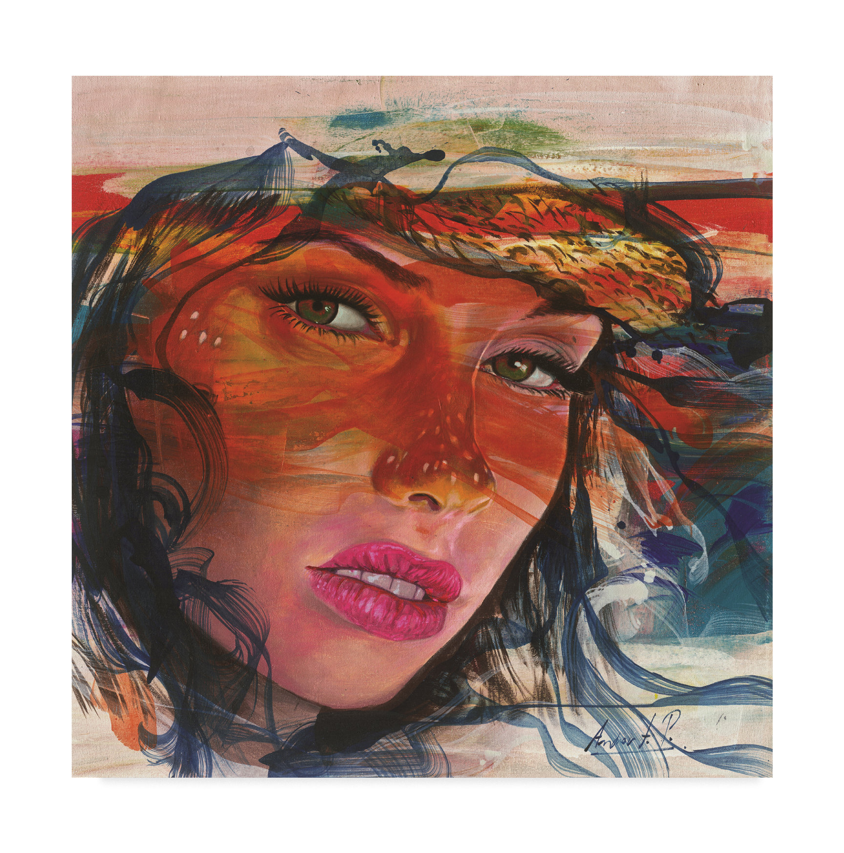 Andrea Palacios 'Bella' Canvas Art, 35"x35" - Contemporary - Prints And ...
