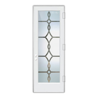 Front Doors - Diamond Beads Frosted Glass Design - 30" x 80 ...