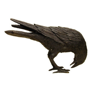 Black Raven, D - Traditional - Garden Statues And Yard Art - by Bronze ...