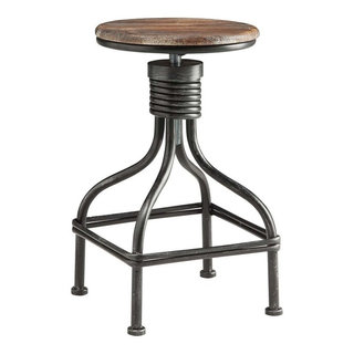 Locker Collection Swivel Stool - Industrial - Bar Stools And Counter ...