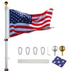 Yescom EZ GO 30ft Telescopic Flagpole with Rotating Lock Outside ...
