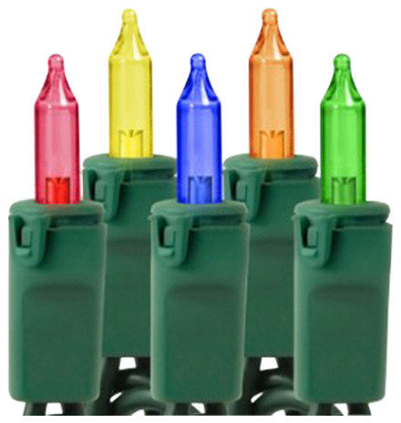 150 Multi Colored Incandescent Mini Lights S" Spacing - Contemporary ...