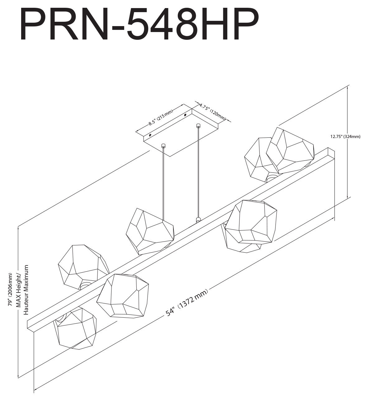 Pearlene Contemporary 8 Light Matte Black Clear Metal Pendant ...