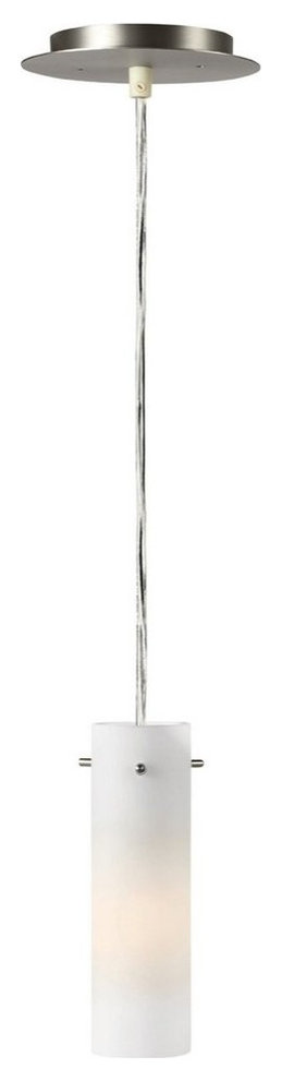 Lite Source Pendant Lite, Polished Steel Finish with Frost ...