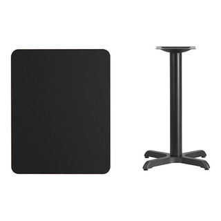24x30 Black Table-22x22 X-Base - Contemporary - Dining Tables - by ...