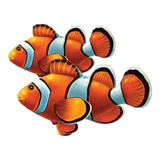 Clown Fish Double Porcelain Swimming Pool Mosaic - Beach Style - Accent ...
