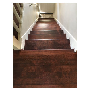 New Douglas Fir Steps with 100 years Old Douglas Fir Floor - Staircase ...