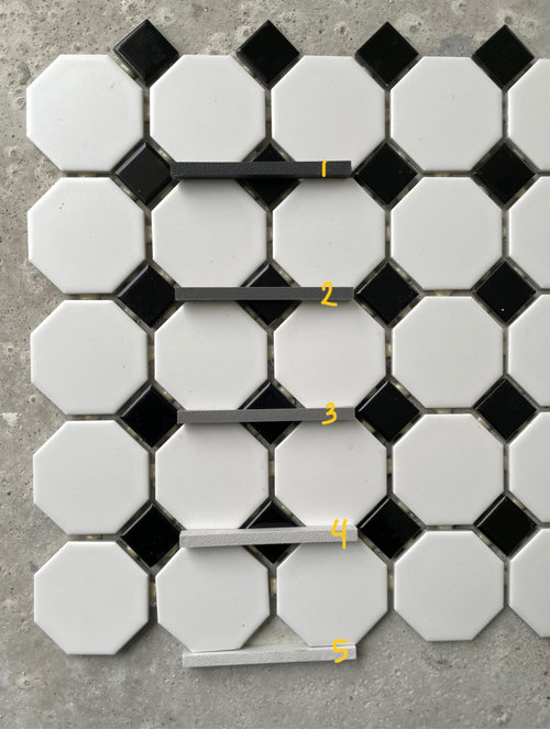 grout color advice for bathroom floor- dark vs light