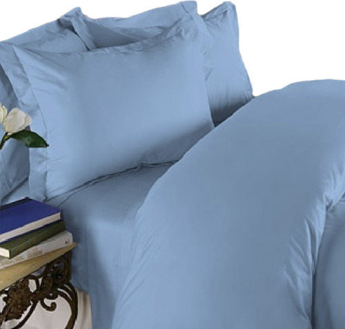 Blue Full Microfiber Down Alternative Comforter 8-Piece, California ...