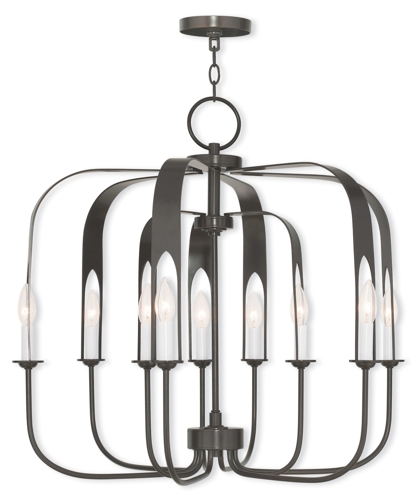 Livex Lighting 51938 Addison 9 Light 1 Tier Chandelier - Transitional ...