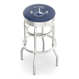 Holland L7C3C US Naval Academy NAVY 25" 2-Ring Counter Stool - Chrome ...