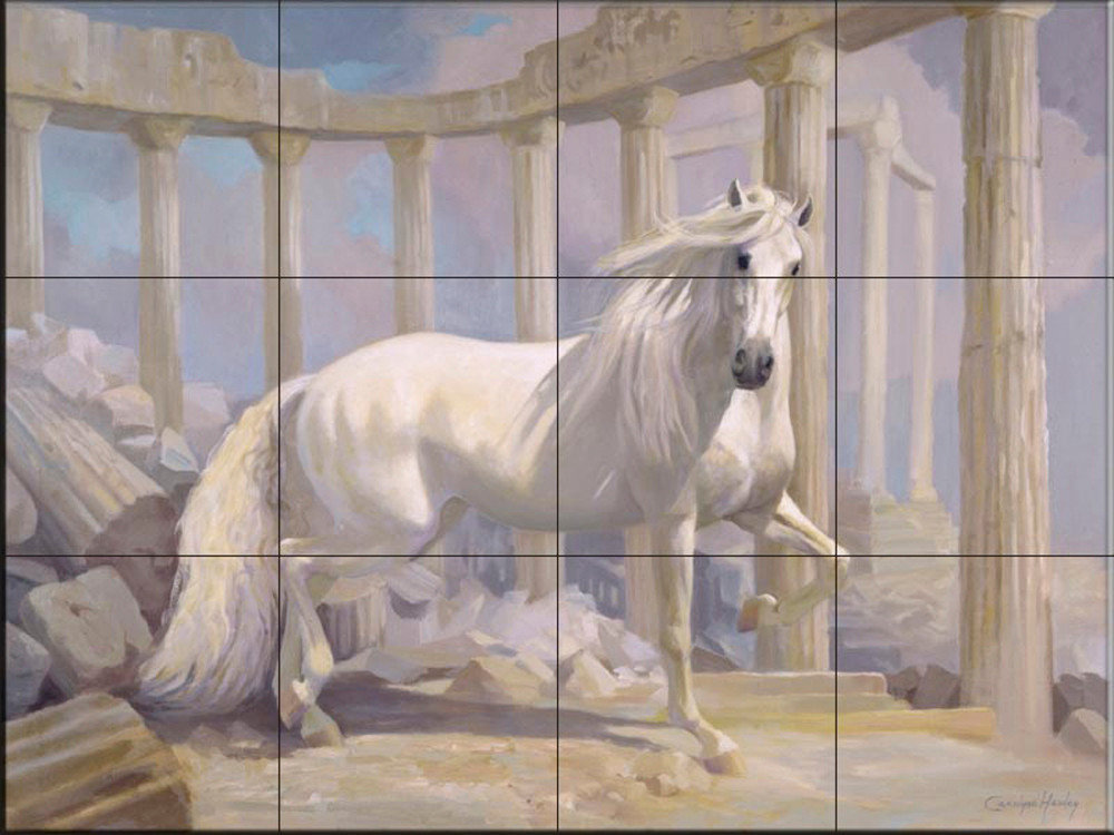 Tile Mural, Zeus Ruler Of Gods by Carolyne Hawley, 24" x 18" (12 Tiles ...