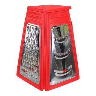 8.25" Red Collapsible Box Kitchen Grater - Modern - Graters - by ...