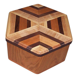 6-Sided Wood Decorative Box - Transitional - Decorative Boxes - by WS ...
