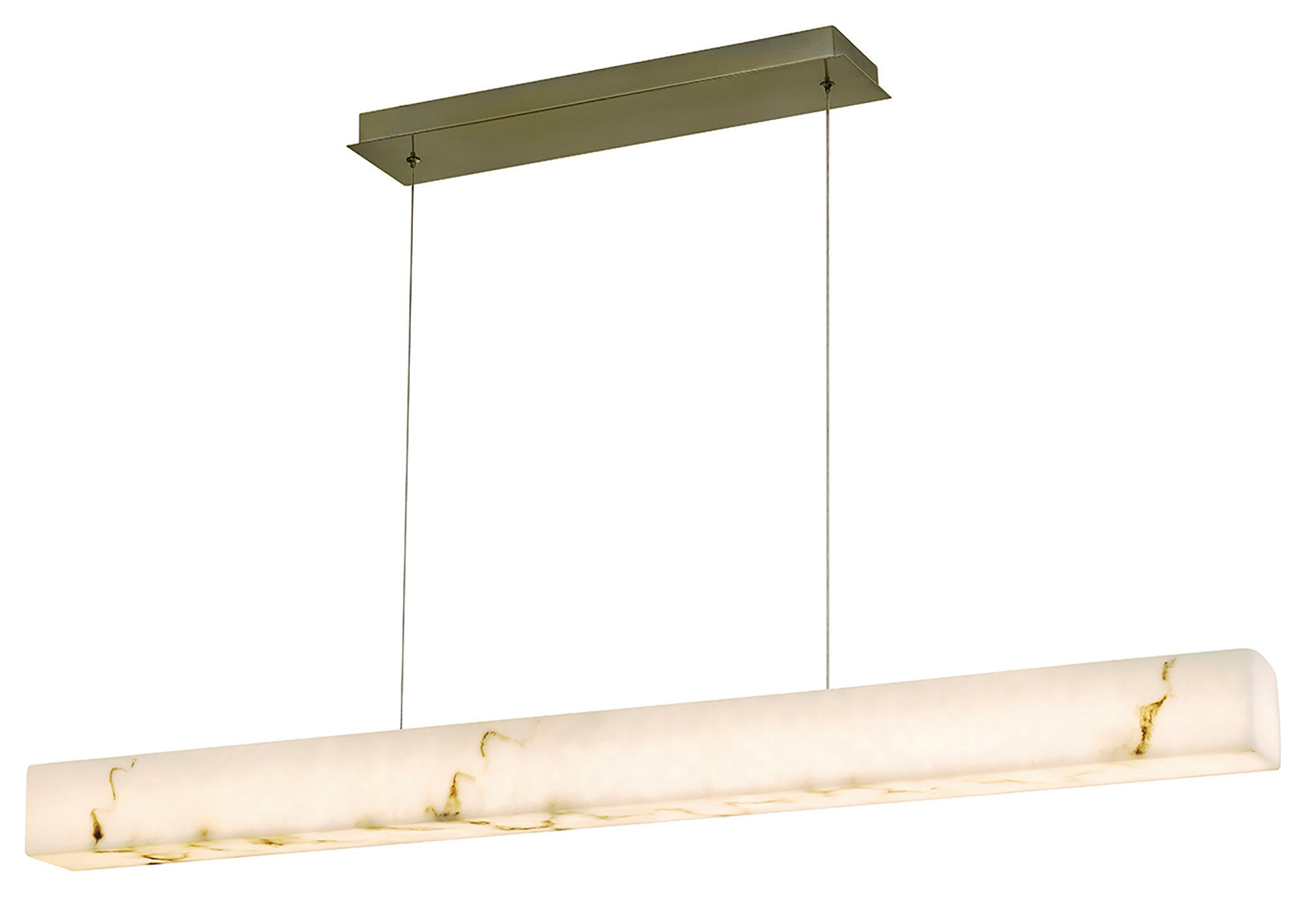 LumenAria Medley 48" LED Linear Pendant Faux Alabaster Shade ...