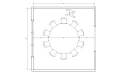 What size dining tables work well in a 12x12 dining room? Round, recta