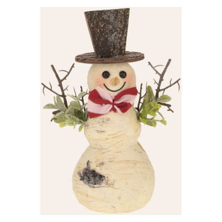 Mark Roberts Christmas 2023 Snowman With Peppermint Bow, Small 8 ...