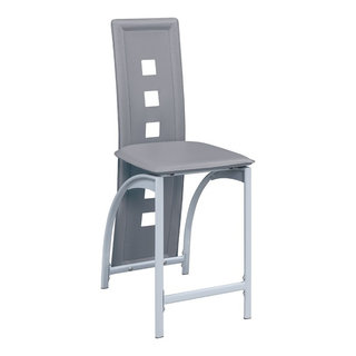 Metal Frame High Chair, Gray & White, Set of 2 - Contemporary - Dining ...