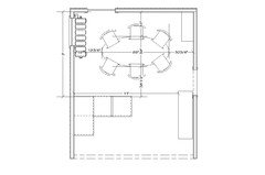 What size dining tables work well in a 12x12 dining room? Round, recta