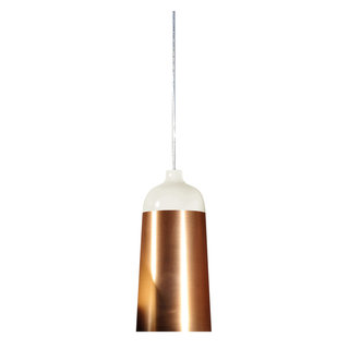 Innermost Glaze 14 Modern Metal Pendant, White & Copper - Contemporary ...