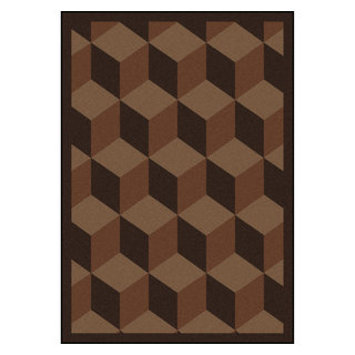 Highrise 10'9" x 13'2" area rug in color Chocolate - Contemporary ...