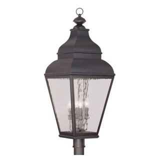 4 Light Outdoor Post Top Lantern in Farmhouse Style - 14 Inches wide by ...