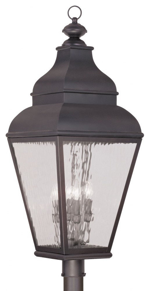 4 Light Outdoor Post Top Lantern in Farmhouse Style - 14 Inches wide by ...