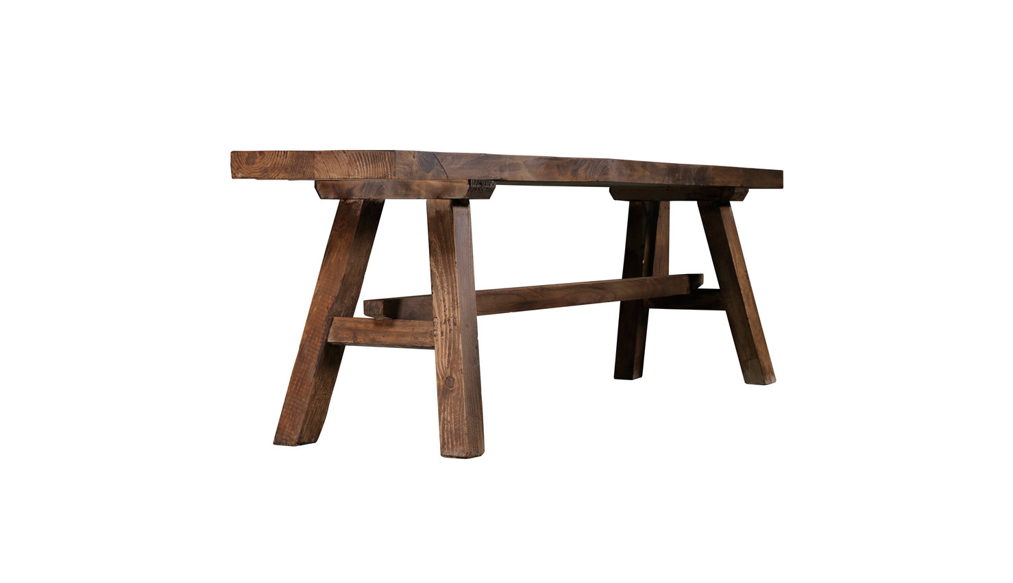 Elmwood Park Wood Dining Bench - Rustic - Dining Benches - by Crafters ...