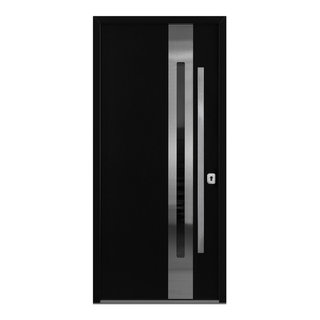 Inox S2 Black Modern Exterior Entry Steel Door by Nova - Contemporary ...