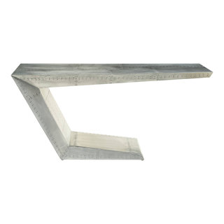 Metal Desk with Riveted Details in Aluminum - Industrial - Desks And ...