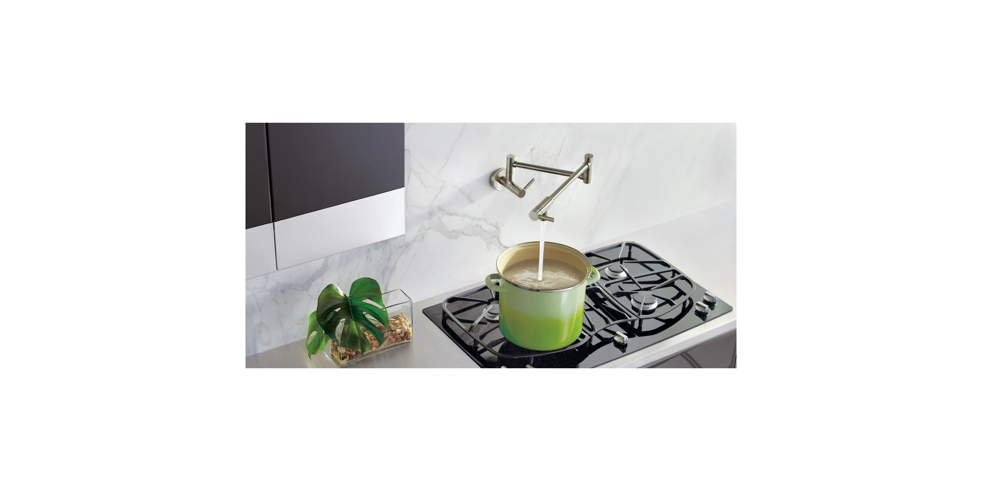 Moen Modern Pot Filler 2-Handle Kitchen Faucet - Transitional - Pot ...