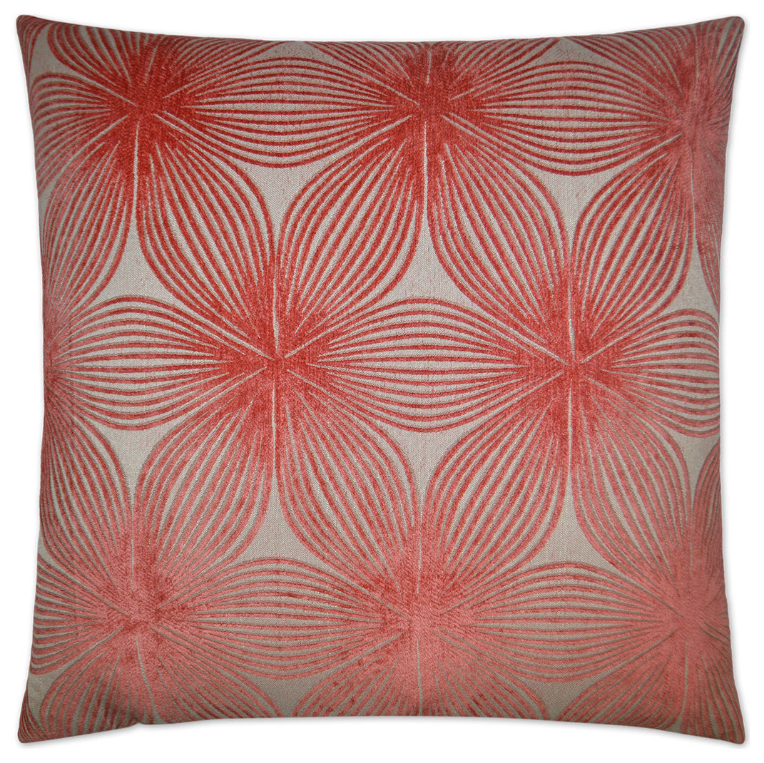 Ellery Pillow - Coral, 24" x 24" - Contemporary - Decorative Pillows ...