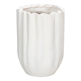 Tulip Flower Planter, Slim Tall, 19x19x28"h - Transitional - Outdoor ...