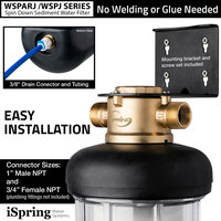 iSpring WSP50J Reusable Whole House Spin-Down Sediment Water Filter ...
