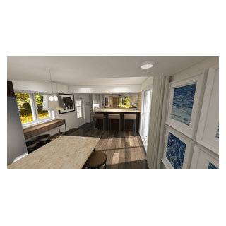 Masculine Modern Den & Kitchen Remodel - Rustic - Kitchen - Columbus ...