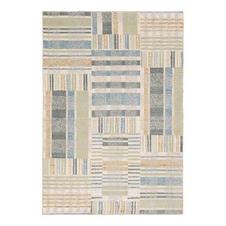 Oriental Weavers Sphinx Alton 5501B Geometric Rug, Blue and Beige, 3'3 ...
