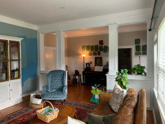 Traditional blue paint color for historic living room quandary