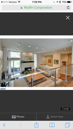 Railing Separating a Sunken Living Room