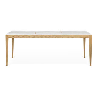 Tema Utile White Marble / Oak Dining Table - Transitional - Dining ...