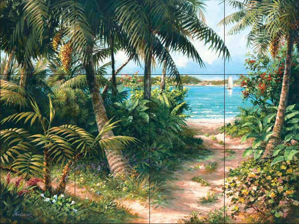 Tile Mural, Bahama Sail by Art Fronckowiak, 30" x 24" (20 Tiles ...