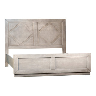 Grey Pine Diamond King Bed - Transitional - Platform Beds - by Design ...