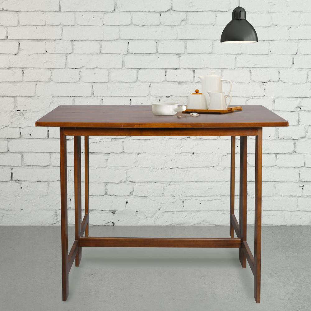 Solid Wood Folding Console to Dining Convertible Table - Transitional ...