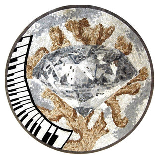 Musical Medallion Mosaic Art, 24" x 24" - Contemporary - Tile Murals ...