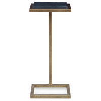 Transitional 10" x 23" Metal Black Martini Table, 10-in W x 8-in D x 23 ...