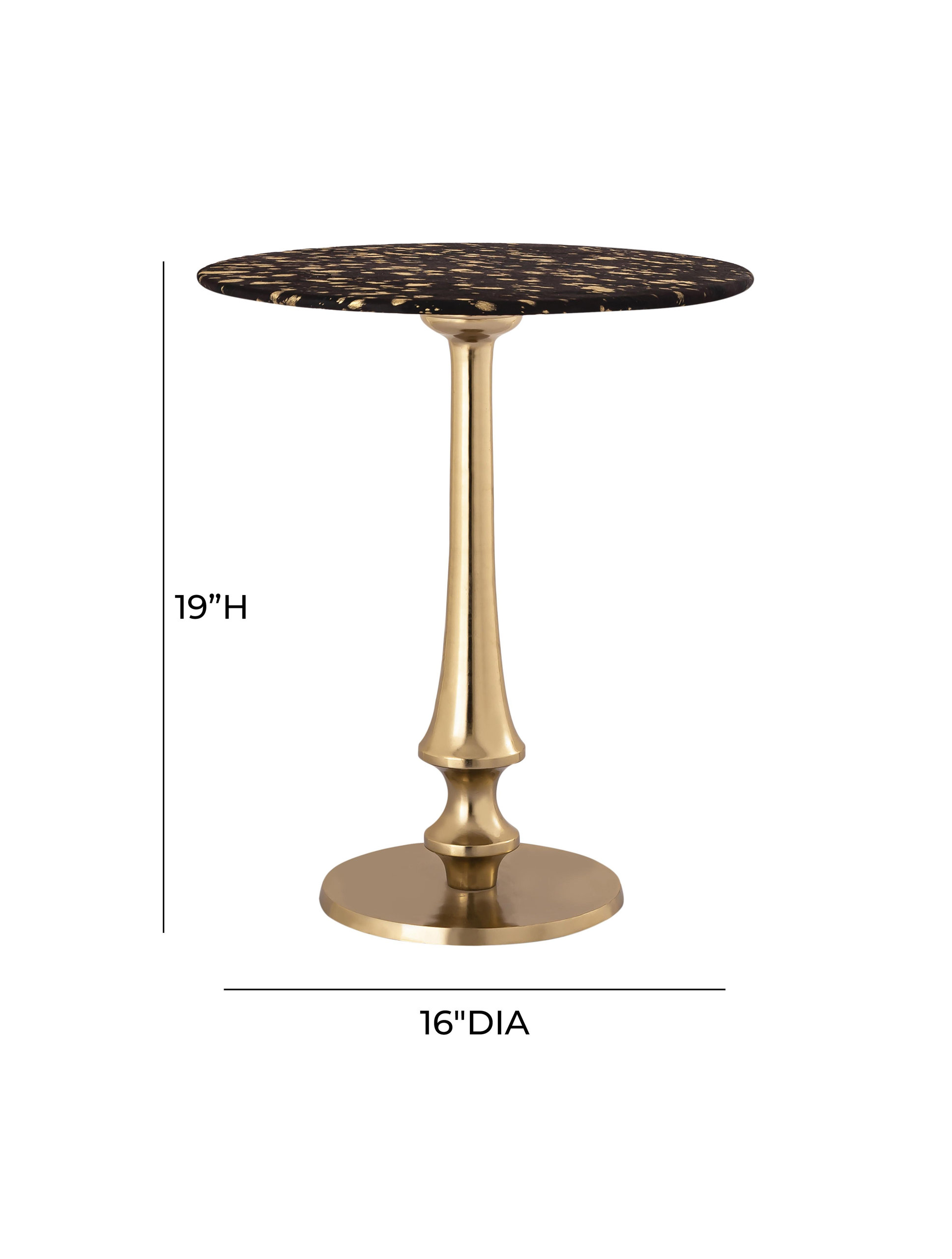 Gold Goathide Side Table - Traditional - Side Tables And End Tables ...
